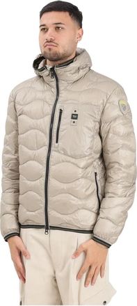Blauer Homme, Vestes, Beige, Taille: XL Wave Puffer Jacket