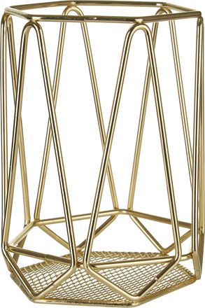 Premier Housewares Vertex, vergoldet, Metall, Gold, 12 x 12 x 16 cm, Eisendraht, 11.5x11.5x16