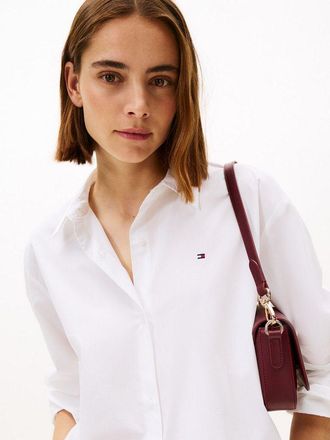 Tommy Hilfiger Langarmbluse ESS POPLIN EASY FIT SHIRT Baumwolle