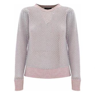 Kocca Femme, Pulls, Rose, Taille: 44 FR Pull ajouré superposé