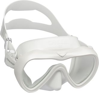 Cressi Unisex-Adult A1 Mask Lens Antifog Anti-Fog Wide View Eintauch-Tauch-und Freitauchmaske, Weiß/Weiß/Klar Linse, Einheitsgröße
