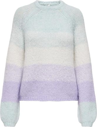 Only Damen Onlmisty Life Ls Stripe O-Neck KNT, Harbor Gray, XS