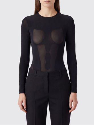 Maison Margiela Lang&auml;rmeliges, transparentes Top von aus technischem Stretch-Stoff