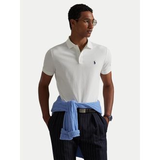Polo Ralph Lauren Poloshirt 710941439002 Wei&szlig; Custom Slim Fit