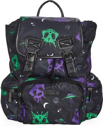 Banned Alternative Alternative Alien Space Cat Frauen Rucksack schwarz/Multicolor