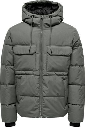 Only & Sons Herren Onselijah Pckt. Hood Jacket OTW Noos, Castor Gray, M EU
