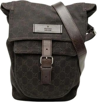 Gucci Pre-owned Canvas Crossbody Bag - - Pre-owned - Damen - Braun - ONE SIZE