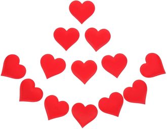 Pretyzoom 500 St&uuml;ck rote Herzdekoration Valentinstags Herz Valentinstag -Party -Dekor Ornamente Herzf&ouml;rmiges Ornament Herzzimmerdekoration Red