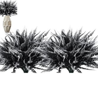 Generico Fernos Faux Boston K&uuml;nstliche Pflanzen, 2 St&uuml;ck, k&uuml;nstlicher Farnstrauch, dekorativ, f&uuml;r Innen- und Au&szlig;enbereich, realistisches Gr&uuml;n, Dekoration f&uuml;r Z