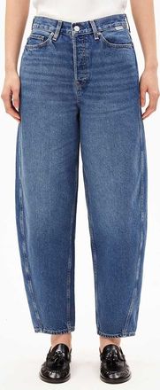 Armedangels Damen vegan Jeans Baarly Barrel Crunchy Blue