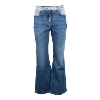 Marella Femme, Jeans, Bleu, Taille: 38 FR Fcrop Jean &Eacute;vas&eacute; et Court