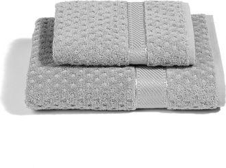 Caleffi 2-teiliges Handtuchset 100% Baumwolle Frottee - 1 Handtuch 50x100 cm + 1 Gästetuch 40x60 cm, Weich & Saugfähig