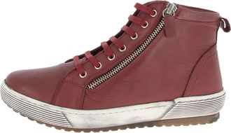 Andrea Conti Damen High Top Sneaker, Burgund, 38 EU