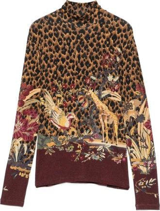 Etro Femme, Tops, Multicolore, Taille: 42 FR Haut Long Manches Imprim&eacute; en Jersey
