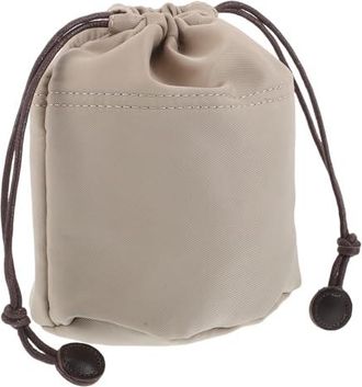 IFUNDOM Organisateur pour Paquet Seau Beige en PU Insert Rond de Rangement Int&eacute;rieur Compact Organiseur de Voyage Multifonction pour Paquet Bandouli&egrave;re Pochet