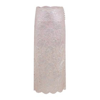 Paco Rabanne Langer Rock aus Spitze - - Skirts - Damen - Lila - M