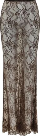 Andamane Langer figurbetonter Spitzenrock - - Skirts - Damen - Braun - XS