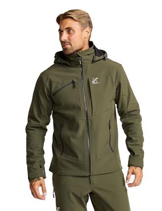 RevolutionRace Hiball Softshell Jacket pour Homme, Veste dextérieur pour la Randonnée, Forest Night, M