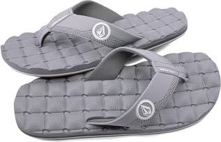 Volcom Homme Recliner Flip Flop Comfort Foam Sandal Tongues, Gris Clair, 44.5 EU