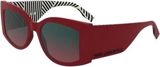 Karl Lagerfeld Femme, Accessoires, Rouge, Taille: 53 MM Kl6183S 600 Lunettes de soleil