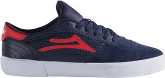 Lakai Chaussures de skateboard basses Cambridge pour homme, Bleu marine/daim rouge, 43 EU
