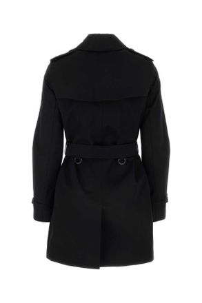 Burberry Womens Black Cotton Trench