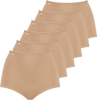 sloggi Damen Slips 24/7 Cotton Maxi Slip 8301QG64 6er Pack, Farbe:Beige, Wäschegröße:38, Artikel:-6239/SN brush