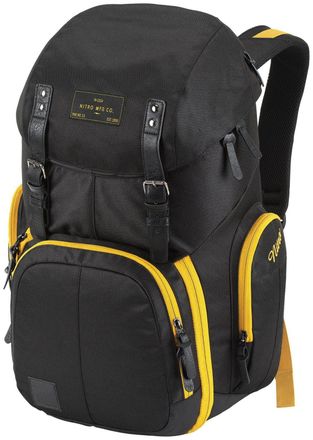 Nitro Weekender Alltagsrucksack mit gepolstertem Laptopfach, Schulrucksack, Wanderrucksack inkl. Nassfach, 42 L, Golden Black