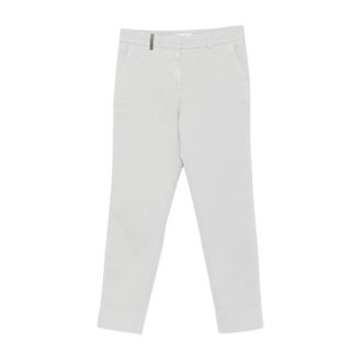 PESERICO Graue Baumwollmischung Stilvolle Hose - - Trousers - Damen - Grau - XL