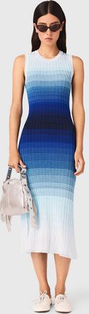 Maje Langes Strickkleid Mit Farbverlauf - Blau - Maje