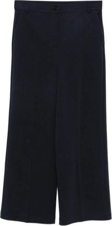 Max Mara Femme, Pantalons, Bleu, Taille: 40 FR Pantalon &Eacute;vas&eacute; Court Abano