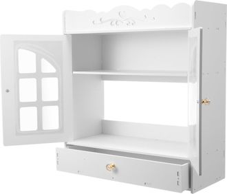 Angoily Wandhängender Badezimmer Hängeschrank Kunststoff Aufbewahrungsschrank mit Großer Kapazität Feuchtigkeitsbeständig Platzsparend Stilvoller Organizer fü