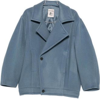 Semicouture Knielanger Mantel - Hellblau