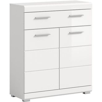 M&S Collection Scout Badschrank 2 T&uuml;ren, 1 Schublade Wei&szlig; hochglanz, wei&szlig;