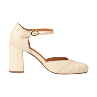 Maison Toufet Femme, Chaussures, Beige, Taille: 41 EU Talons en Cuir Fait Main avec Bride Cheville