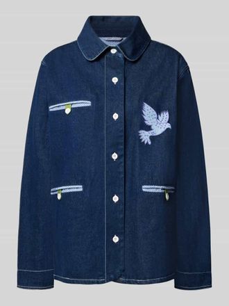 Lollys Laundry Relaxed Fit Jacke in Denim-Optik Modell Edda