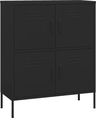vidaXL Armoire de rangement Noir 80x35x101,5 cm Acier - Vidaxl
