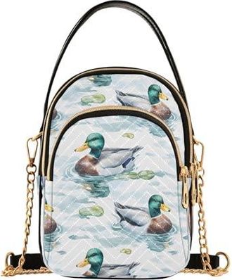 Mnsruu Sacs à bandoulière pour femme - Canards colverts - Sac à dos à bandoulière avec sangle réglable