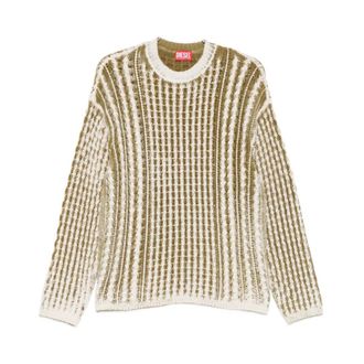 Diesel Oval D Logo Rundhalspullover - - Knitwear - Herren - Gr&uuml;n - XS