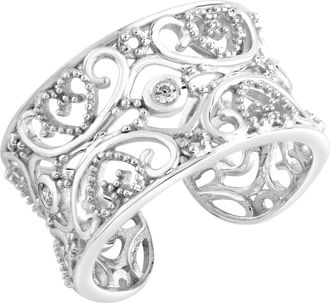 Zeeme Silber Ring Silber 925 rhodiniert Zirkonia wei&szlig;