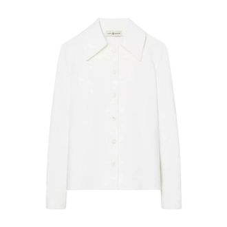 Tory Burch Wei&szlig;es Langarmhemd - - Blouses & Shirts - Damen - Wei&szlig; - 2XS