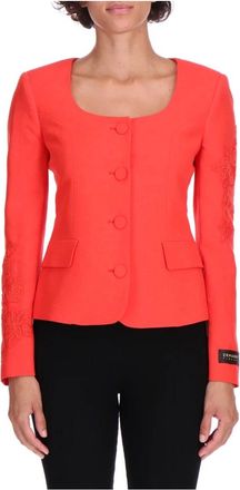Ermanno Scervino Femme, Vestes, Orange, Taille: 40 FR Giacca corta aragosta