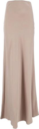 Fabiana Filippi Femme, Jupes, Brun, Taille: 40 FR Gonna Svasata in Fluido Mano Pesca