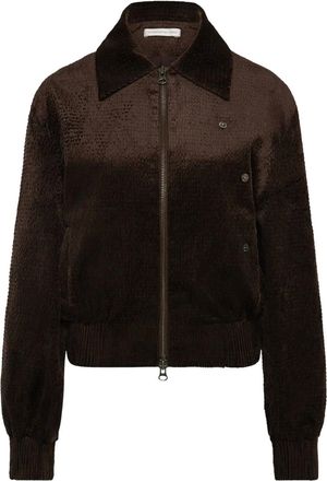 CHRISTOPHER ESBER veste bomber en velours côtelé - Marron