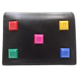 Ferragamo Pre-owned Leder Portemonnaie - - Pre-owned - Damen - Schwarzk - ONE SIZE