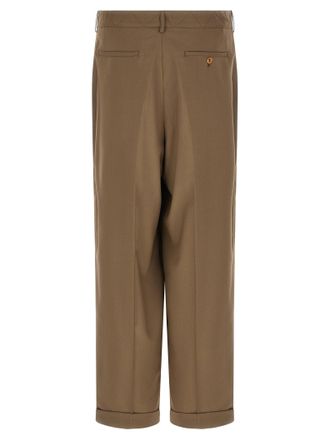 Marni Mens Beige Virgin Wool Casual Pants