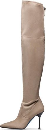Loriblu Femme, Chaussures, Beige, Taille: 38 EU Bottes Over-knee Stretch Textile