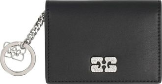 Ganni Bou Faux Leder Kartenetui - - Accessories - Damen - Schwarzk - ONE SIZE