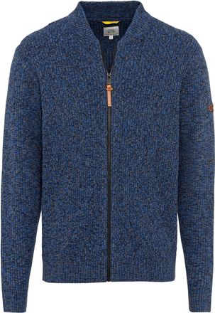 Camel Active Herren Strickjacke aus einem Soften Baumwollmix Blau, Menswear-XXL