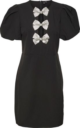 Vero Moda Damen Vmellison 2/4 Short Dress JRS Ga PRM Minikleid, Black, X-Large